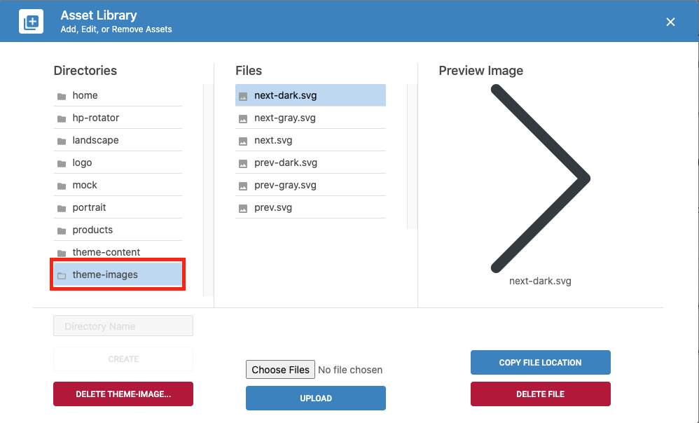 Sell Theme: Editing Rotator Arrows – ANDMORE